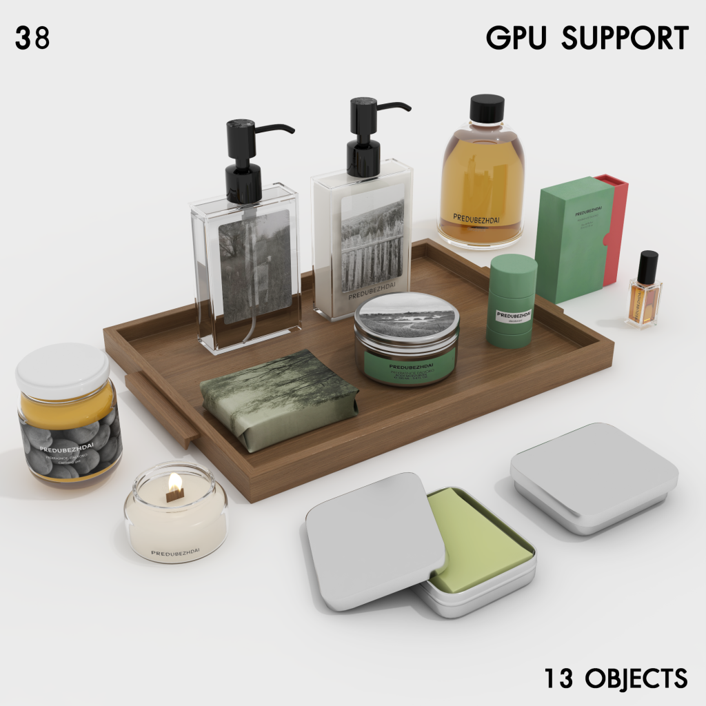 Premium Skincare Cosmetics Set Proxy Model for SketchUp - Proxy DND